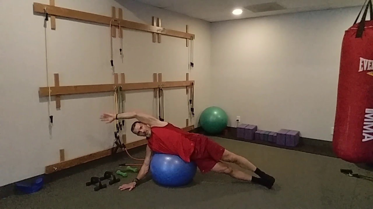 Easy Shoulder, Hip and Ab Yoga Ball Mobility Exercises - YouTube