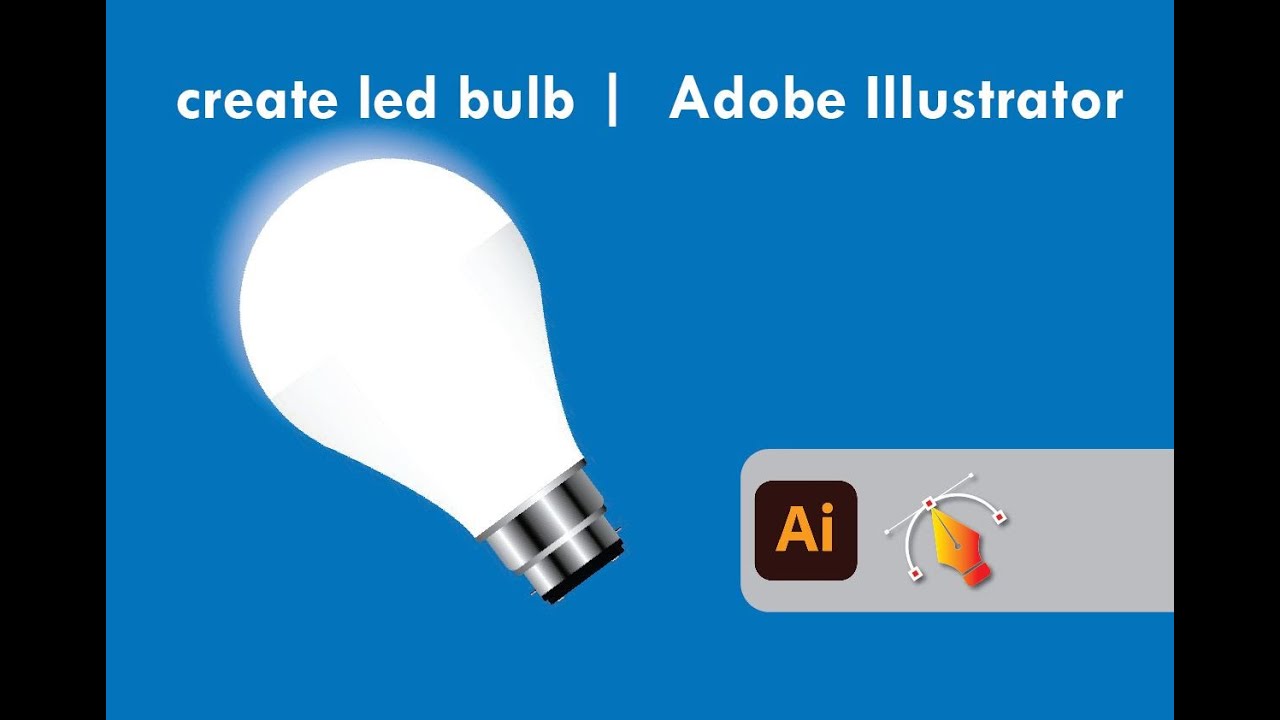 create led bulb | Adobe Illustrator - YouTube