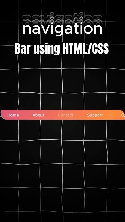 Create a Stunning Navigation Bar with HTML & CSS! 🌐 - YouTube