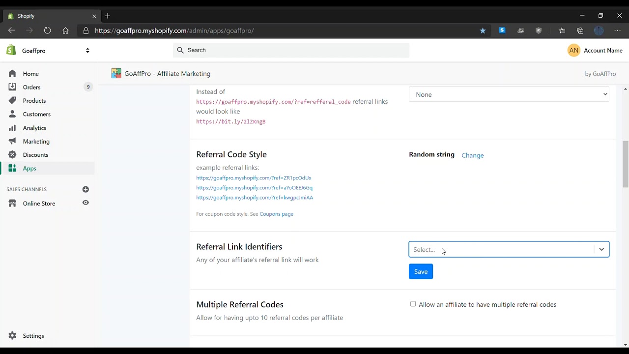 Create Referral Link Identifiers | How-to | GoAffPro - YouTube
