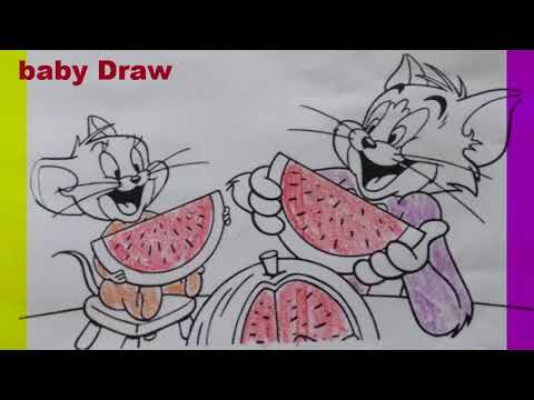 How to draw TOM & JERRY colorful | Coloring pictures of Tom and Jerry ...