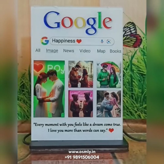 Double Sided UV Printed Acrylic Table Lamp, Google Theme Lamp, Google ...