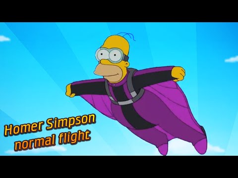 Homer Simpson normal flight - YouTube