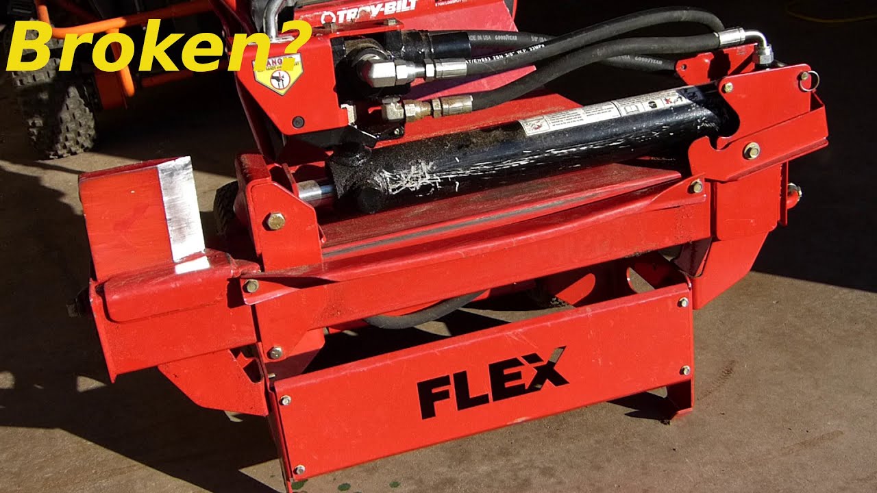 Troy Bilt Flex log splitter broken - YouTube