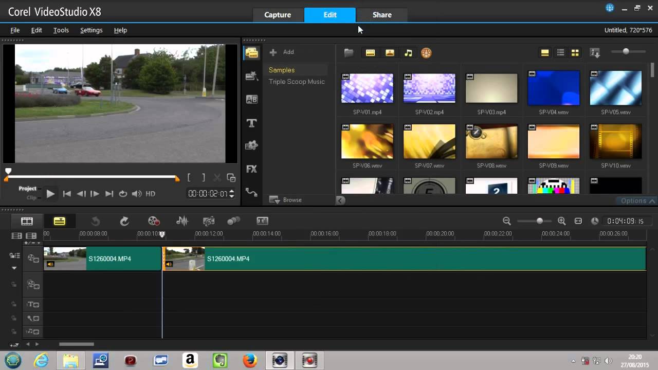 Corel Video Studio X8 Editing - YouTube