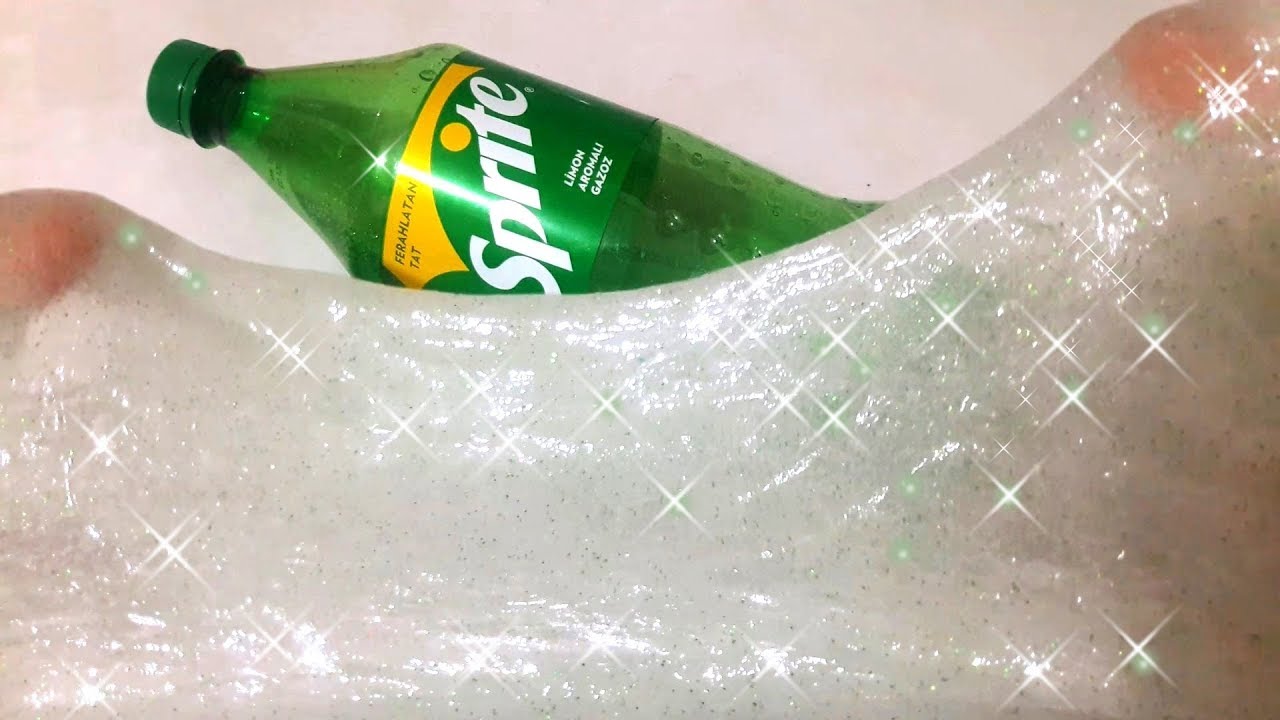 SPRİTE İLE SLAYM YAPIMI.DIY GREEN SPRİTE SLİME.Grüne Sprite_Folie ...