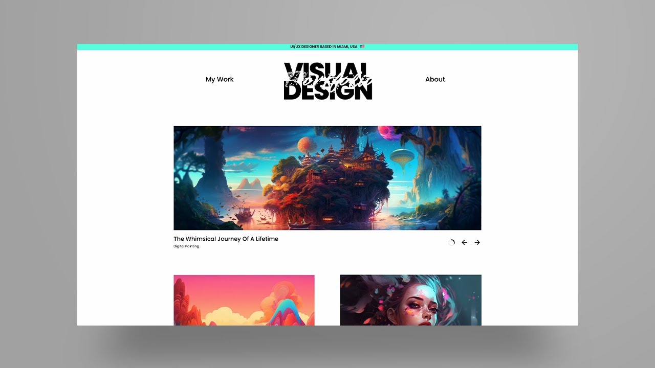 Visual Design One-Page Portfolio Template - YouTube