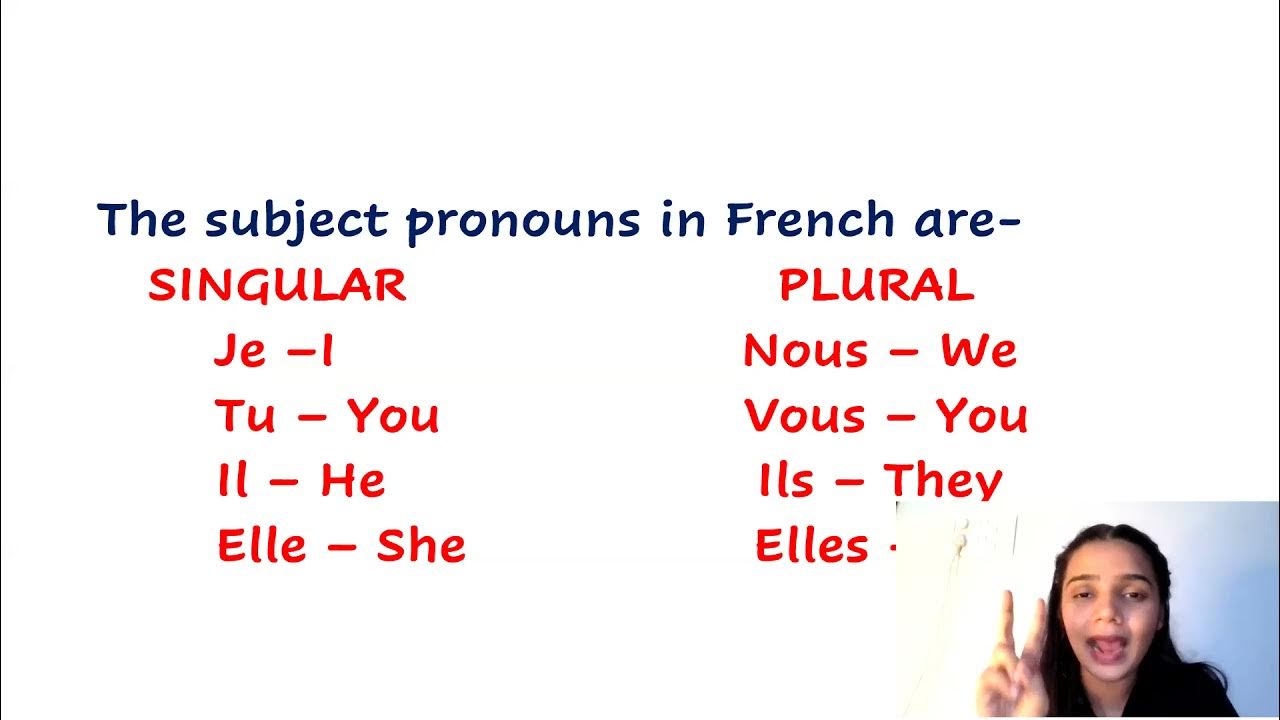 French Subject Pronouns ( les pronoms sujets - YouTube