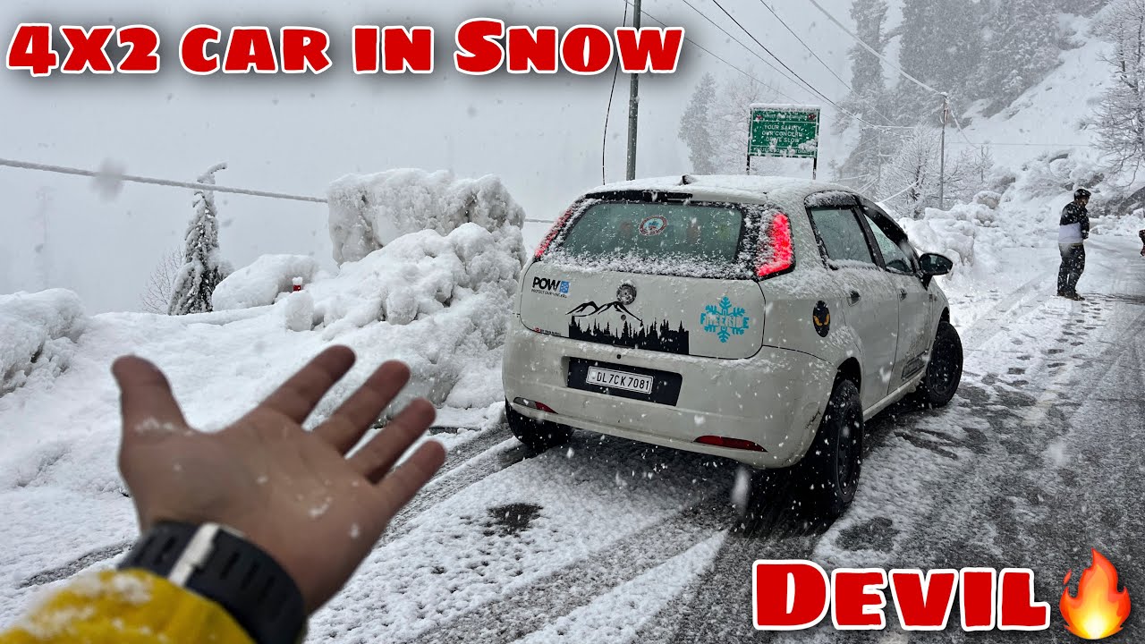 Took our 4x2 car in snow | Snow ride gone crazy - YouTube