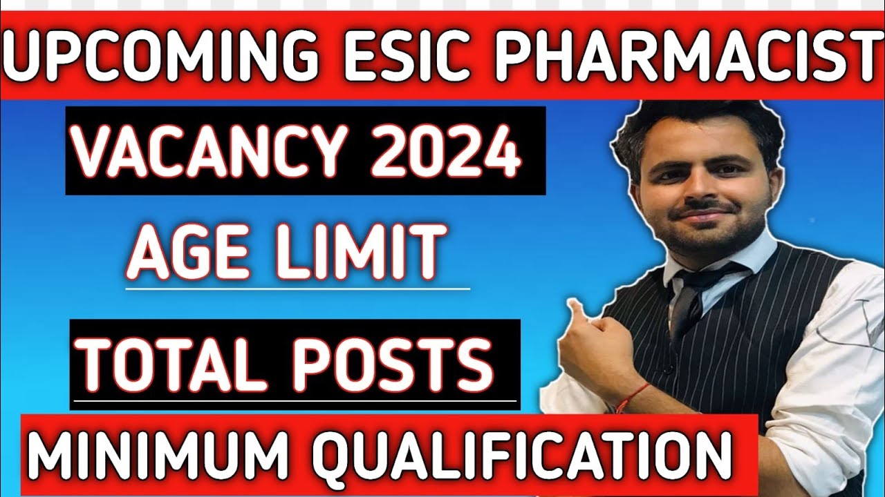 ESIC Upcoming Pharmacist vacancy 2024 | ESIC pharmacist recruitment ...