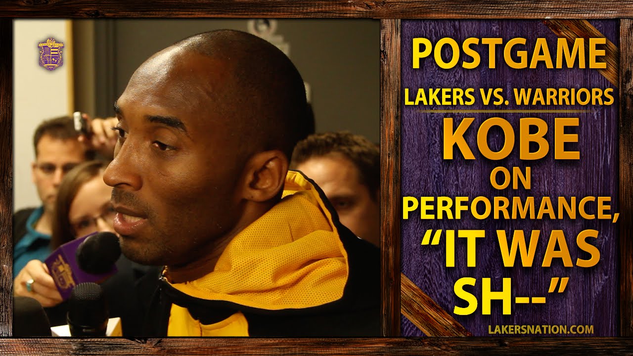 Lakers vs. Warriors: Kobe Bryant On Performance, "It was Sh--" - YouTube
