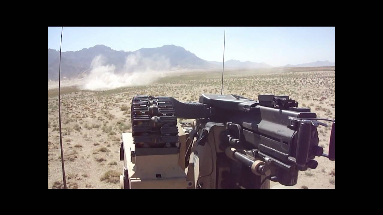 MK19 firing from a CROWS system in Afghanistan - YouTube