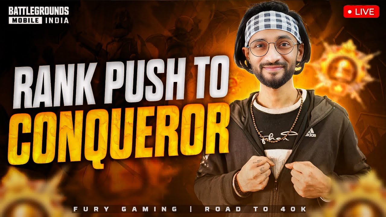 BGMI LIVE | LATE NIGHT CONQUEROR RANK PUSH | FURY GAMING - YouTube