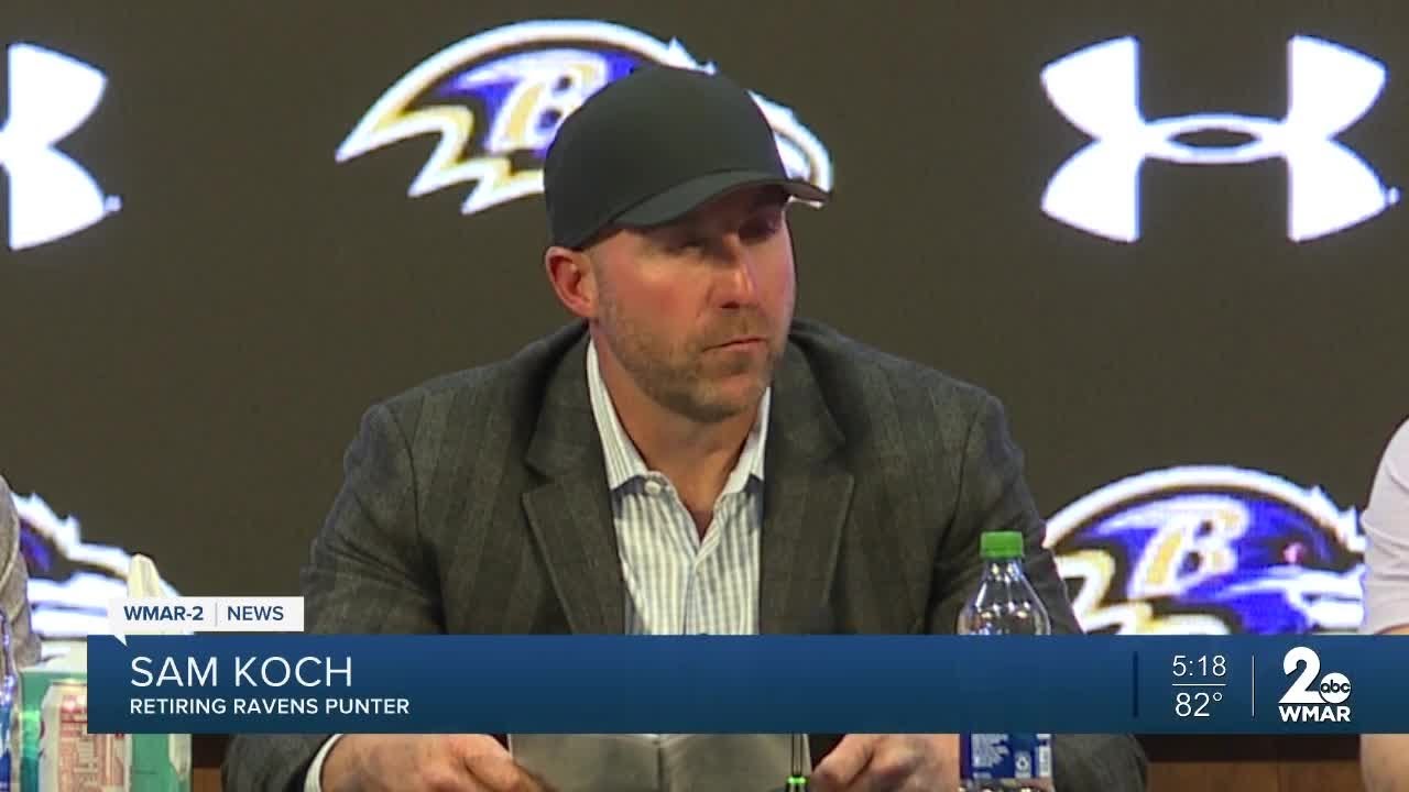 Ravens longtime punter Sam Koch retires - YouTube