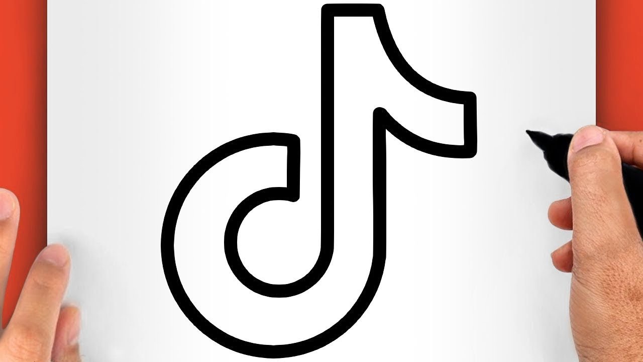 HOW TO DRAW A TIKTOK LOGO (EASY) - Cute Tiktok Drawing (EASY) - YouTube