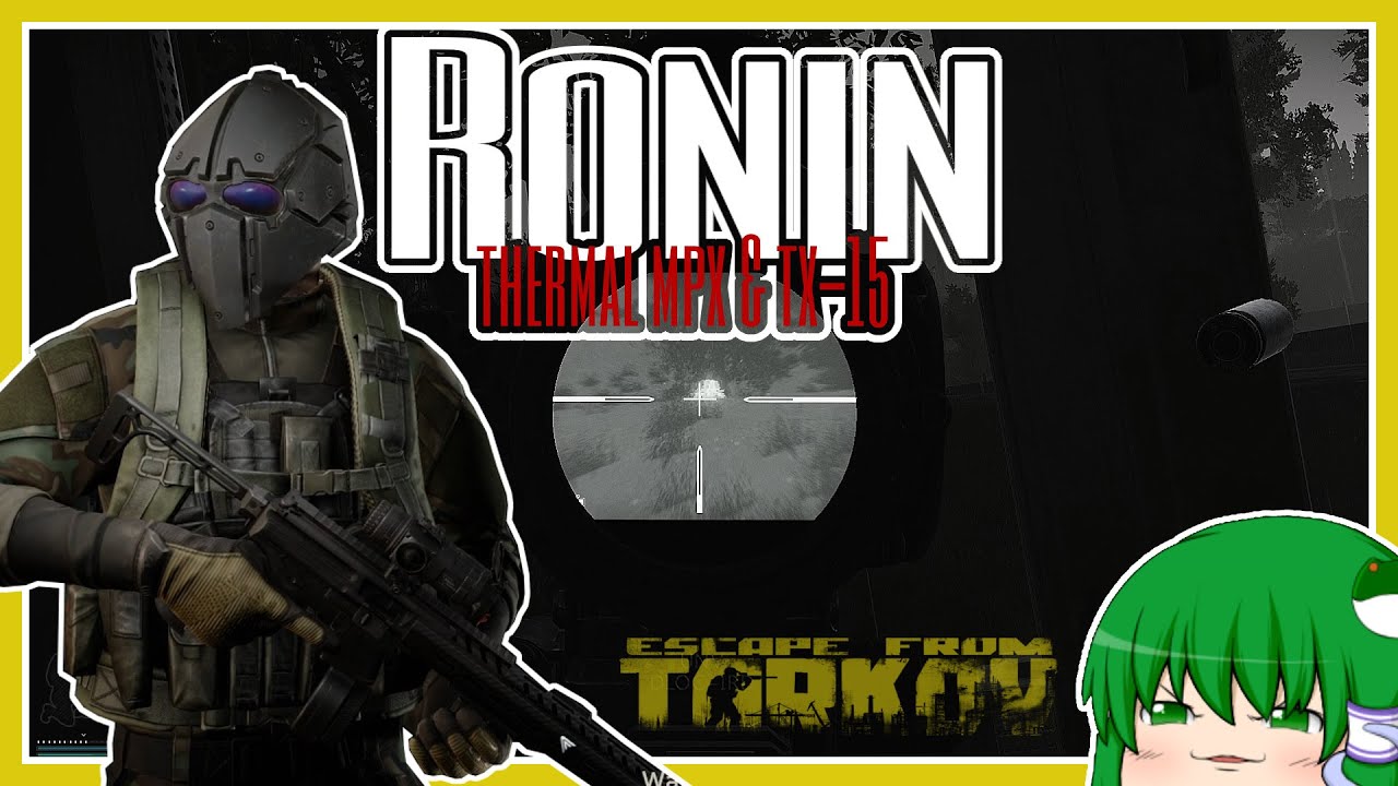 【Escape from Tarkov】The Ronin('ω')サーマルMPX & TX-15で血に染まる海岸線('ω')【ゆっくり実況 ...