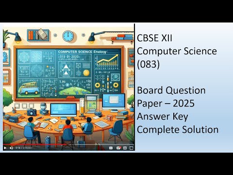 Computer Science (083) | CBSE XII | Board Paper Answer Key | Part -B ...