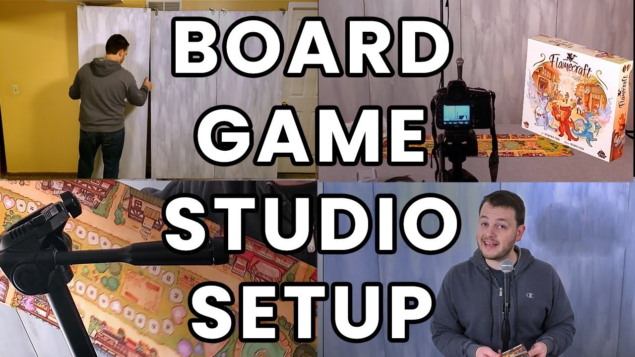 Behind the scenes look at how I set up my board game studio - YouTube