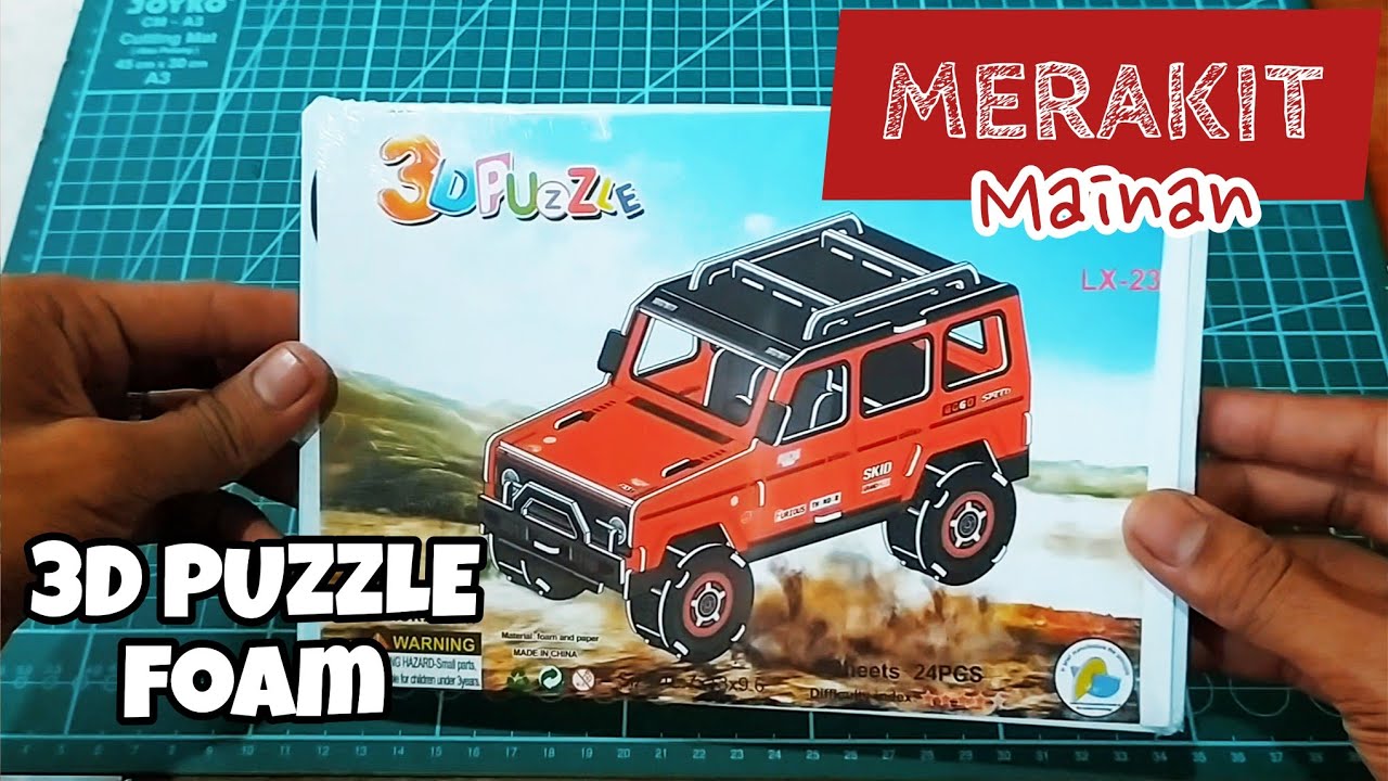 Merakit 3D Foam Puzzle Mobil Jeep Keren #mainan #toys #unboxing # ...