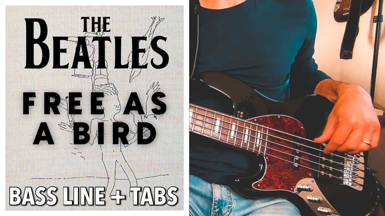 The Beatles - Free As A Bird /// BASS LINE [Play Along Tabs] - YouTube