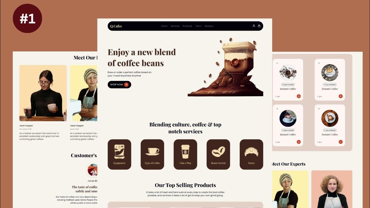 Responsive Coffee Shop Web Design: HTML, CSS, JS Tutorial | Boost Your Front-End Skills! - YouTube