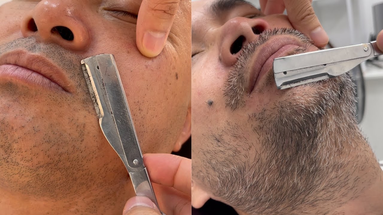 ASMR 💆‍♂️ FOR A GOOD SLEEP 😬 SHAVING BEARDS AND DEAD SKIN FOR MAN ...