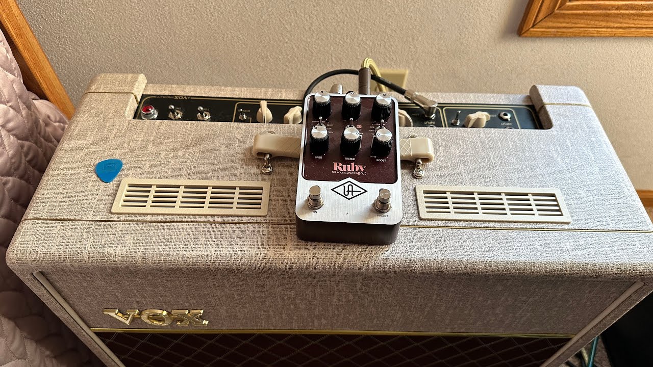 UA Ruby ‘63 Pedal into Clean, Low Volume Vox Amp. iPhone Recording ...