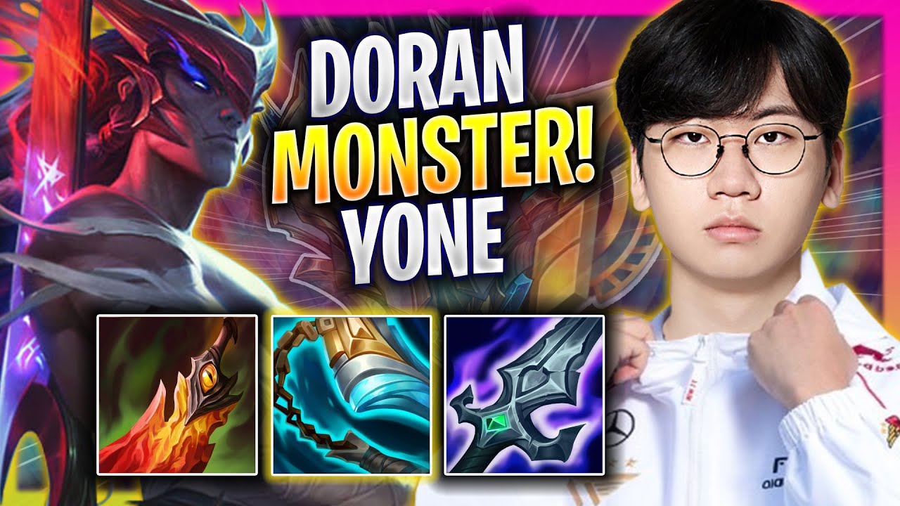 T1 DORAN IS A MONSTER WITH YONE! - T1 Doran Plays Yone TOP vs Maokai ...