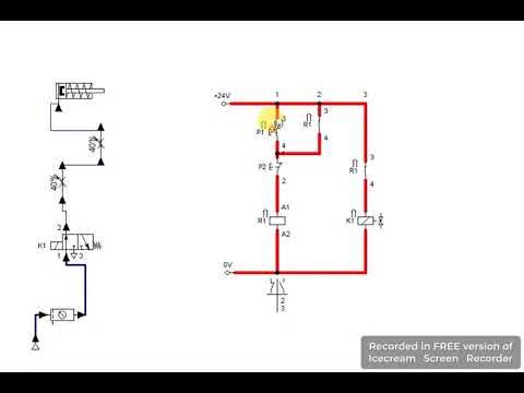 Circuito electroneumático con una electroválvula monoestable de un cilindro de simple efecto ...