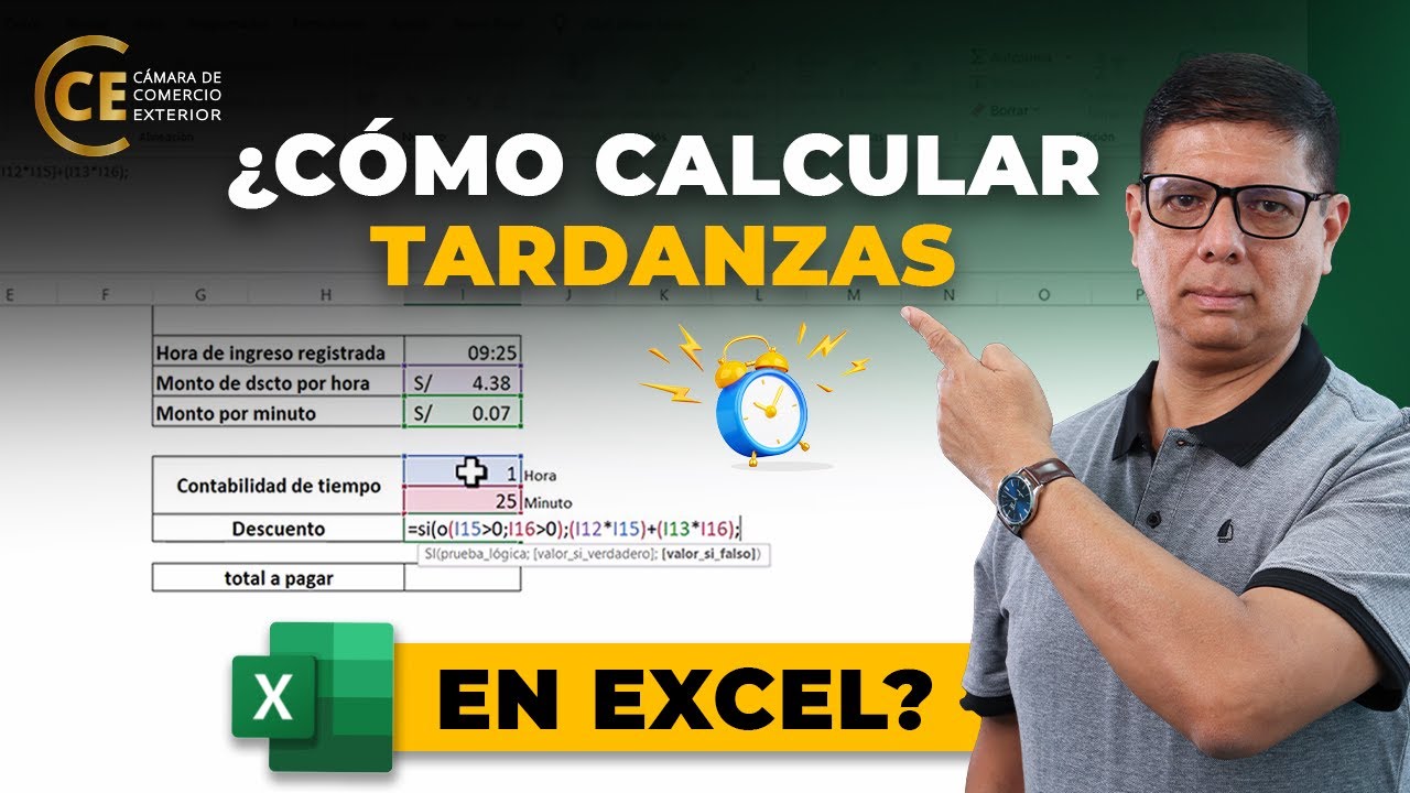 Calcula la TARDANZA de un TRABAJADOR fácilmente en EXCEL - YouTube