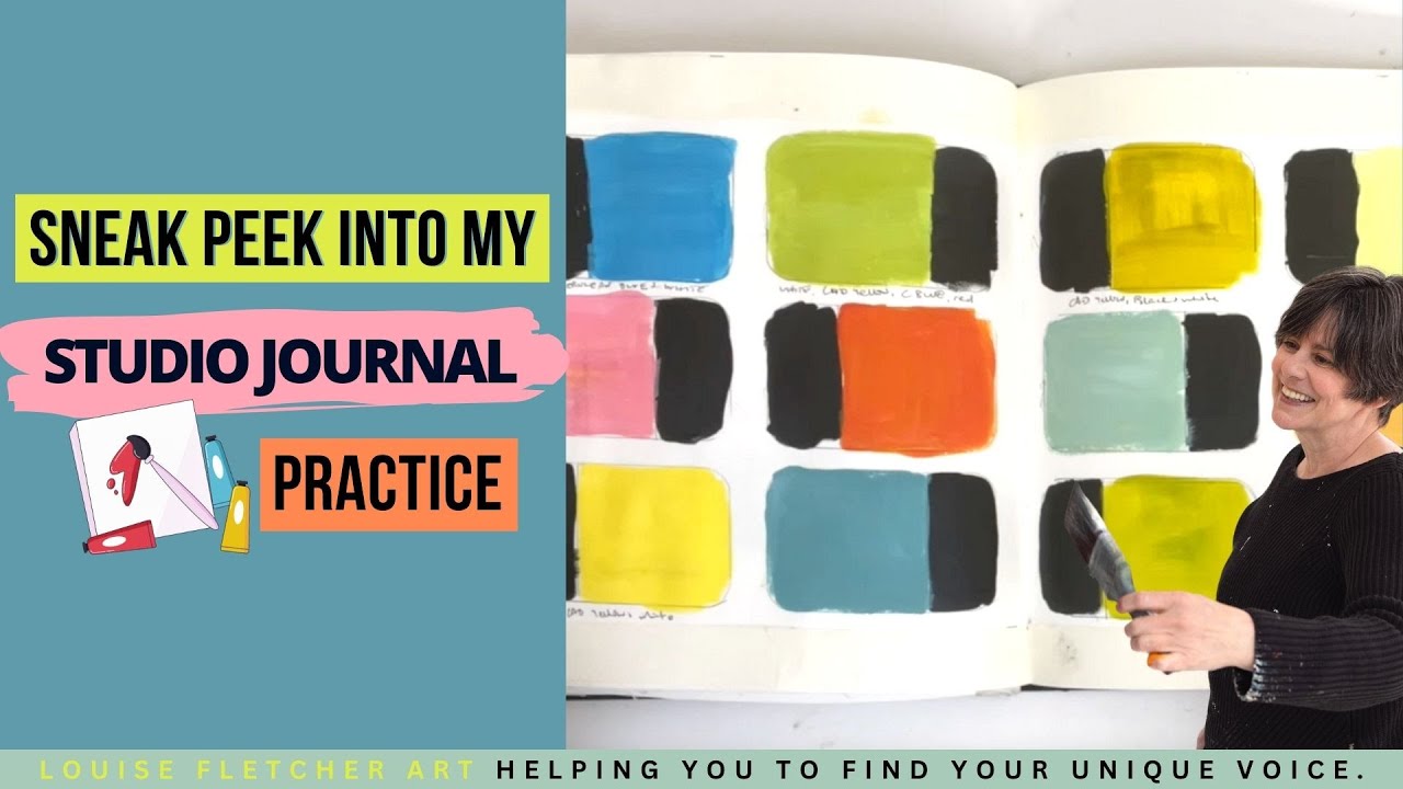 Sneak peek into my studio journal practice - YouTube