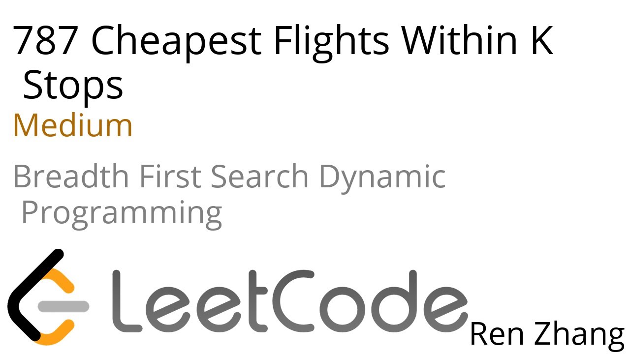 Leetcode 787 Cheapest Flights Within K Stops Youtube