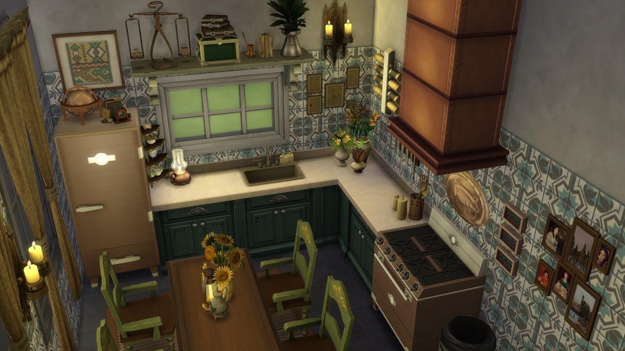 Green Old-Fashioned Kitchen I Stop Motion I The Sims 4 I - YouTube