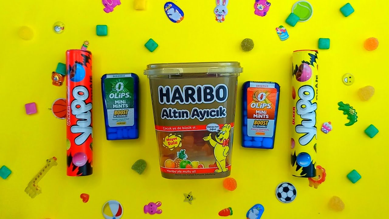 Yellow ASMR lollipop | unpacking candies - YouTube