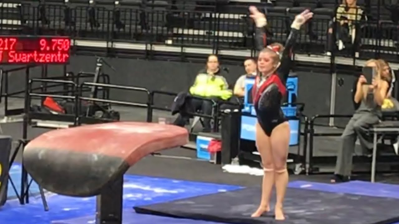 Morgan Lowe (Ohio State) Vault 2018 vs Iowa 9.8 - YouTube