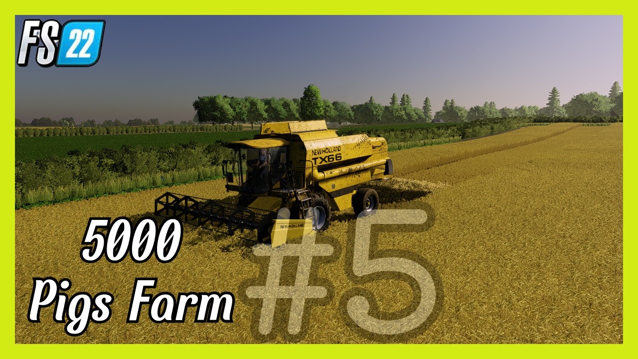 Barley & Soybeans feeding pigs | 5000 Pig Farm | Fs22 | #5 - YouTube