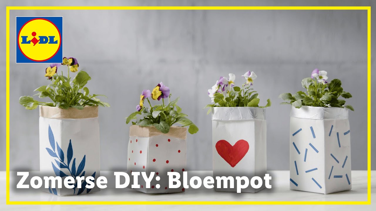 DIY bloempot - YouTube