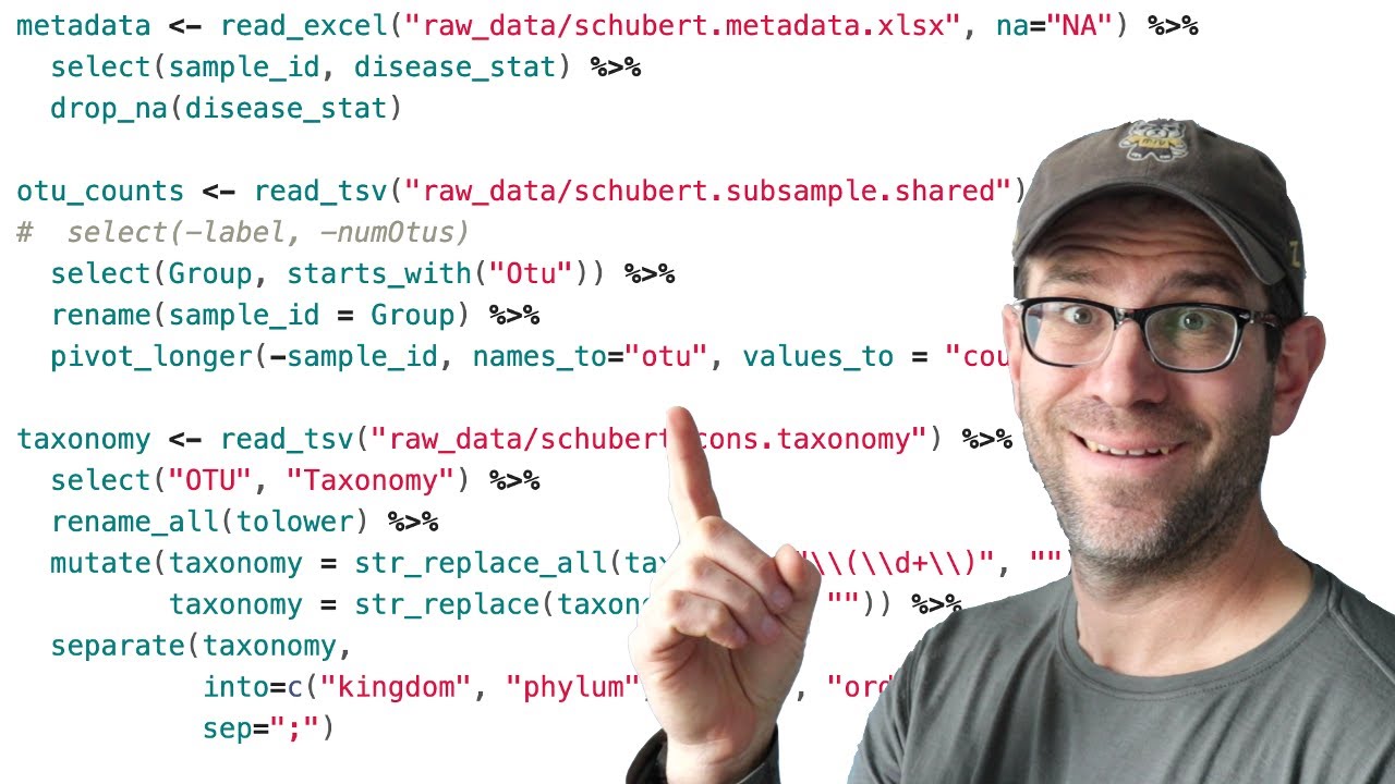 How to clean and join data from mothur with the dplyr R package (CC101 ...
