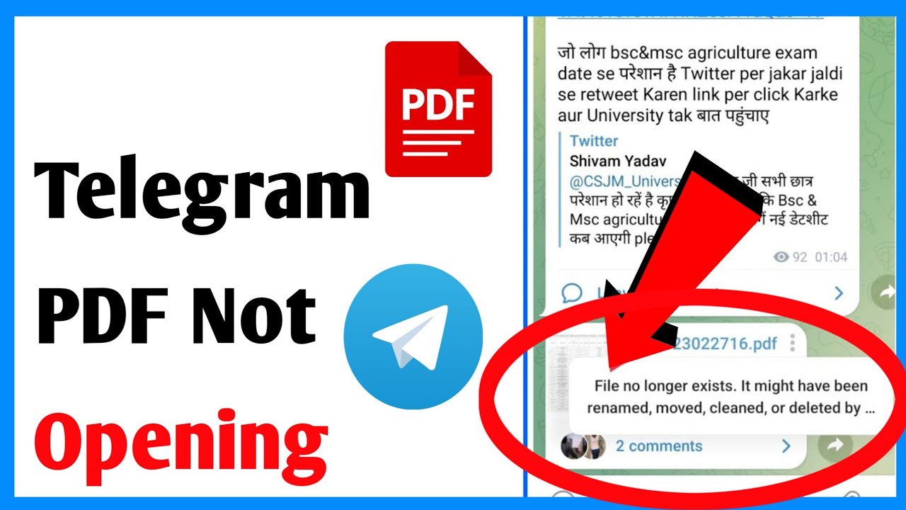 Telegram PDF File Not Opening | How To Open PDF File In Telegram - YouTube