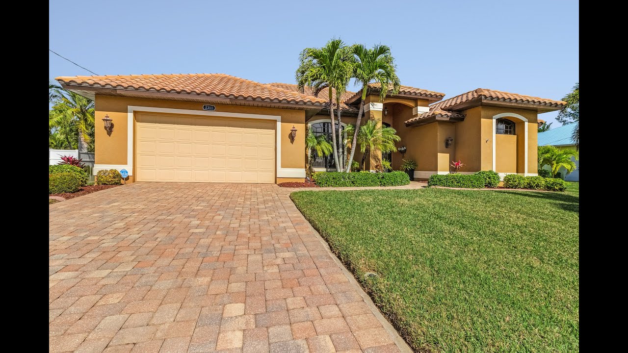 Cape Coral Pool Home | Gulf Access | Pool | For Sale - YouTube