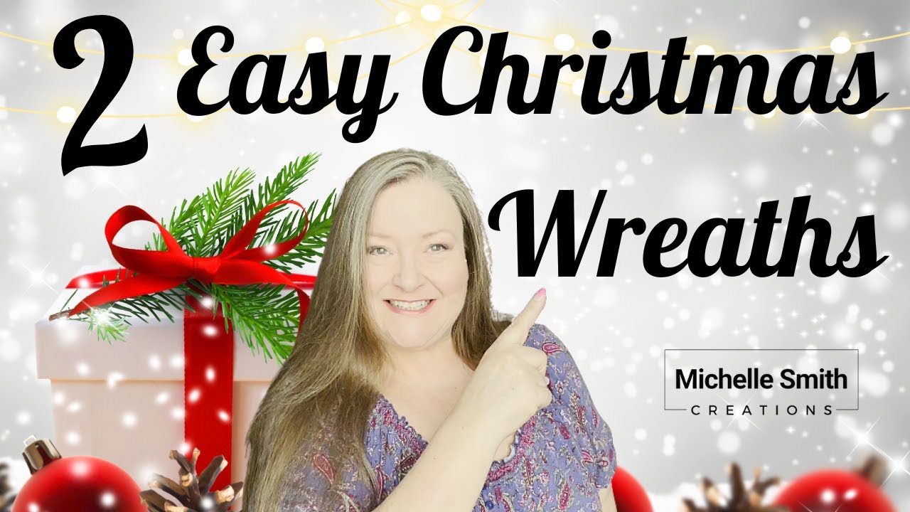 2 Easy Christmas Wreath Tutorials ~ Dollar Tree Christmas DIYs ~ Easy ...