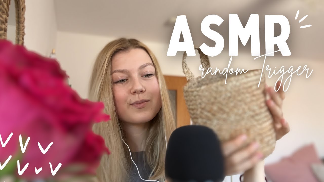 ASMR - 5 Random Trigger Ramble | whispering, tapping, scratching (german) - YouTube
