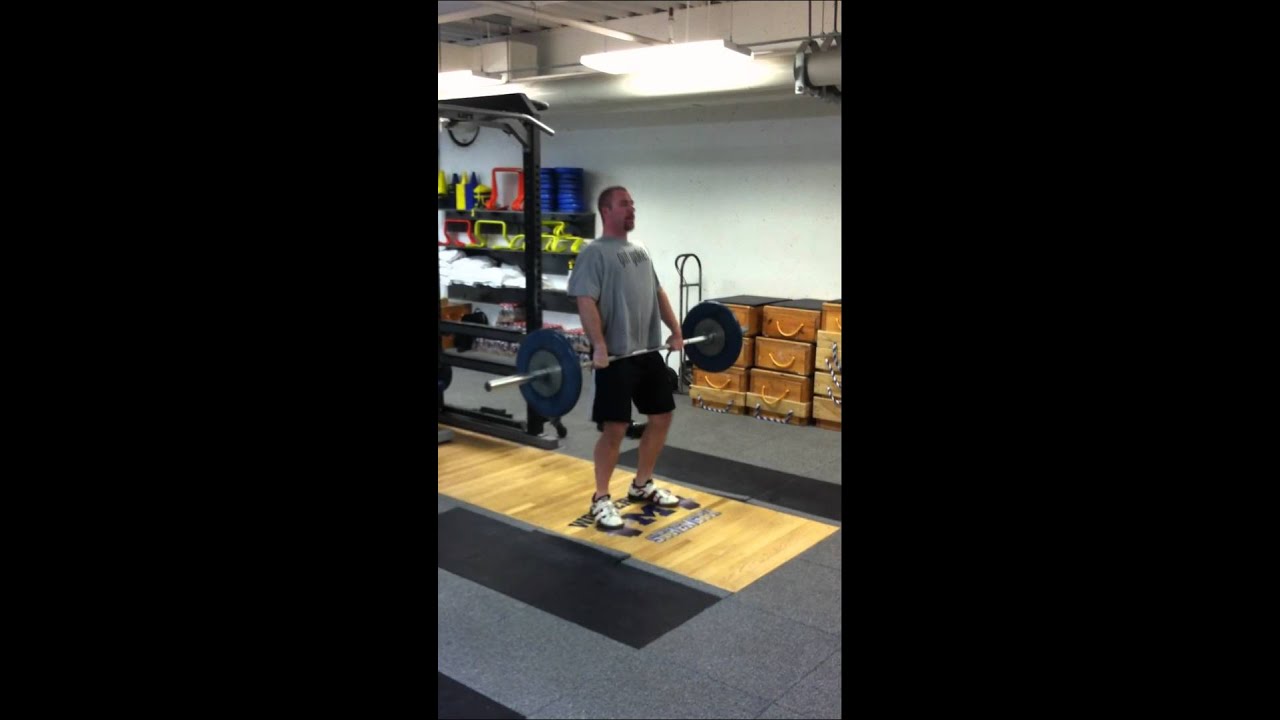 power clean- from knee - YouTube
