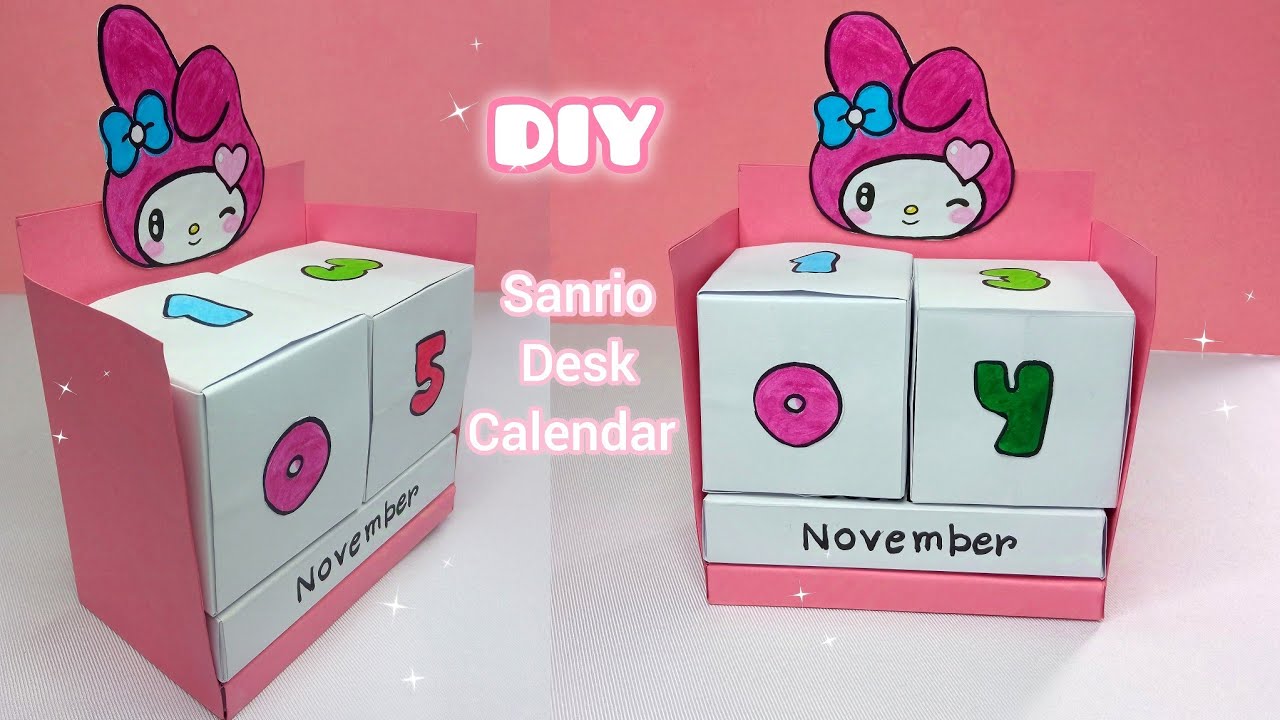 DIY Sanrio Desk Calender Diy paper desk calender 2025/DIY Calendar ...