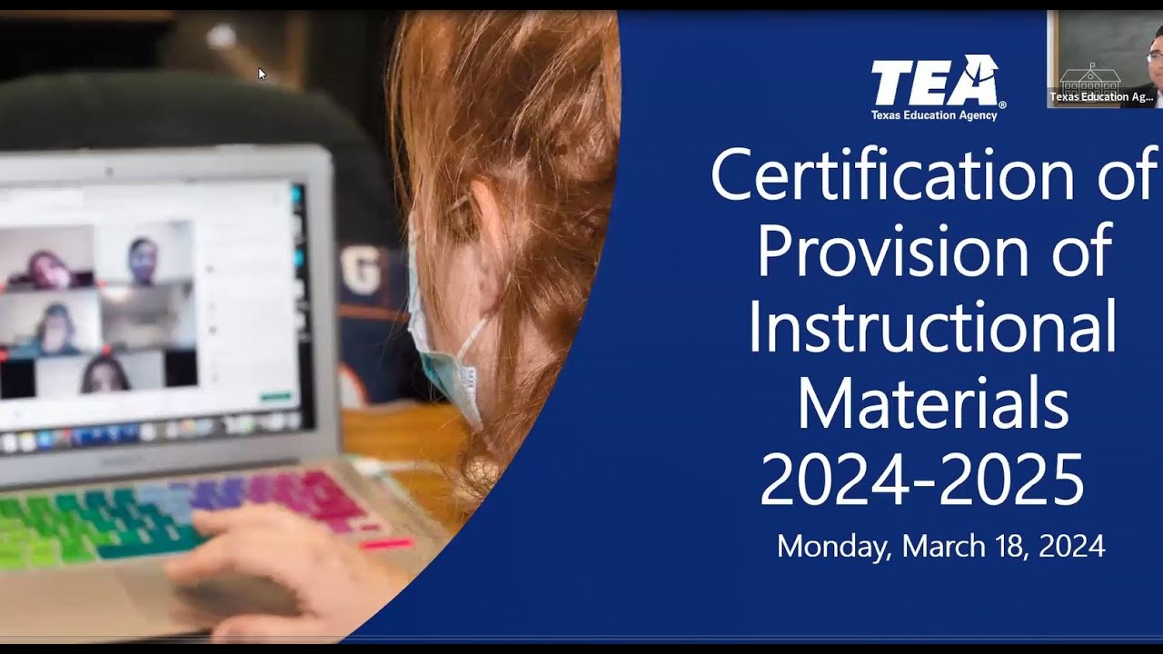 Certification of Provision of Instructional Materials 2024-2025 - YouTube