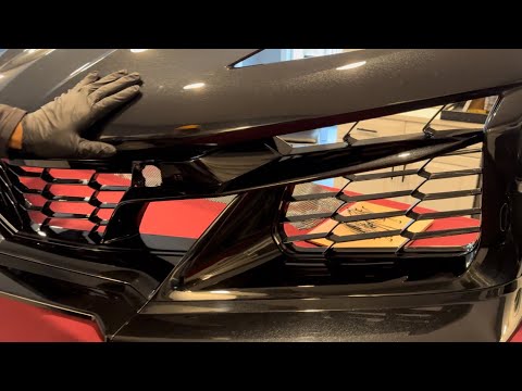 Installed Radiator Grilles for a C8 Z06 Conversion Bumper - Must See ...