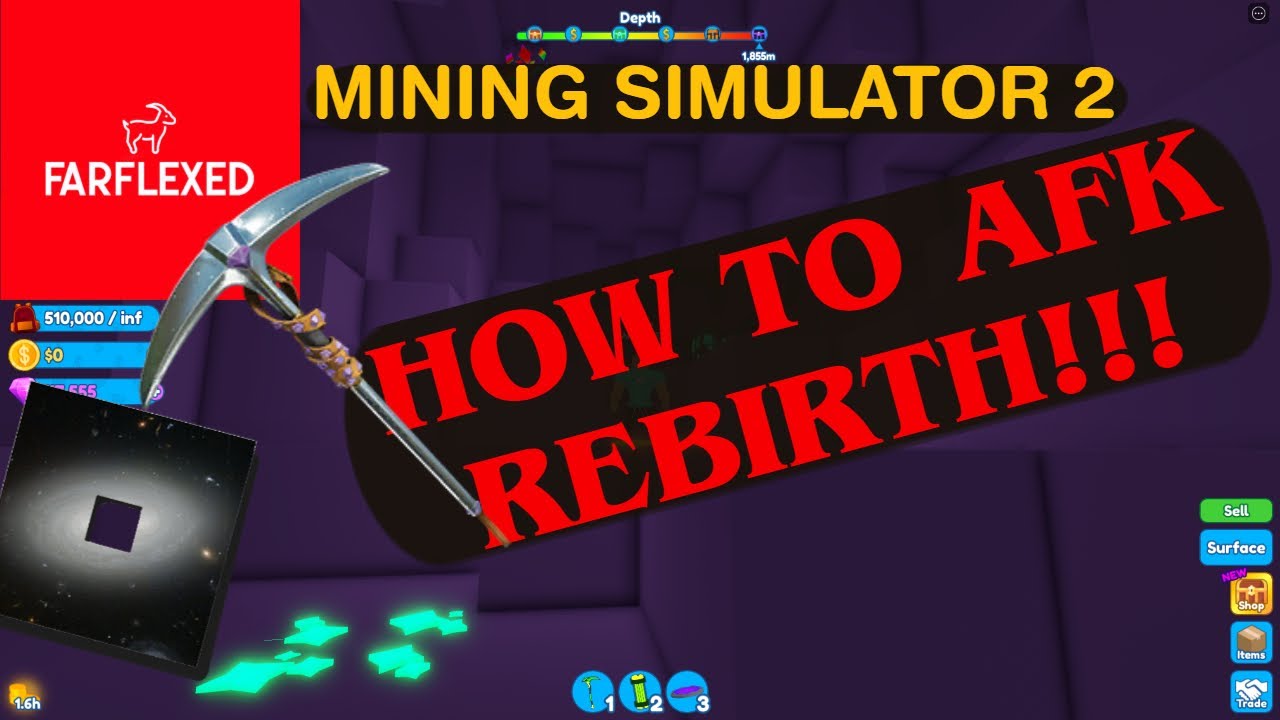 Mining Simulator 2 - HOW TO AFK REBIRTH - ROBLOX - YouTube