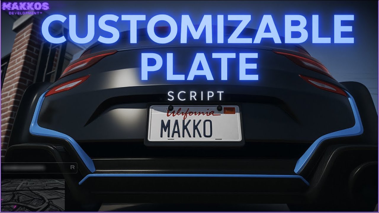 CUSTOMIZABLE PLATE [Fivem Script] QB | ESX | Quasar | AK47 | 2025 FREE ...