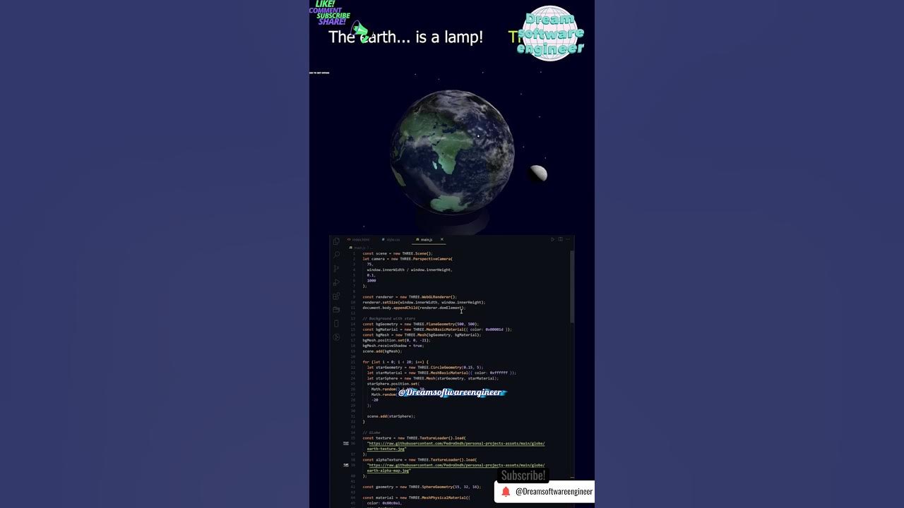 The Earth is Lamp 🛋️🛋️ #python #shortsfeed #tiktok #coding#codeflow #fullstackwebdeveloper # ...