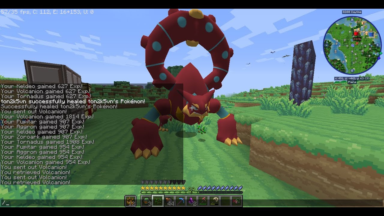 minecraft pixelmon - khám phá nether và bắt đc volcanion r mn ơi - YouTube